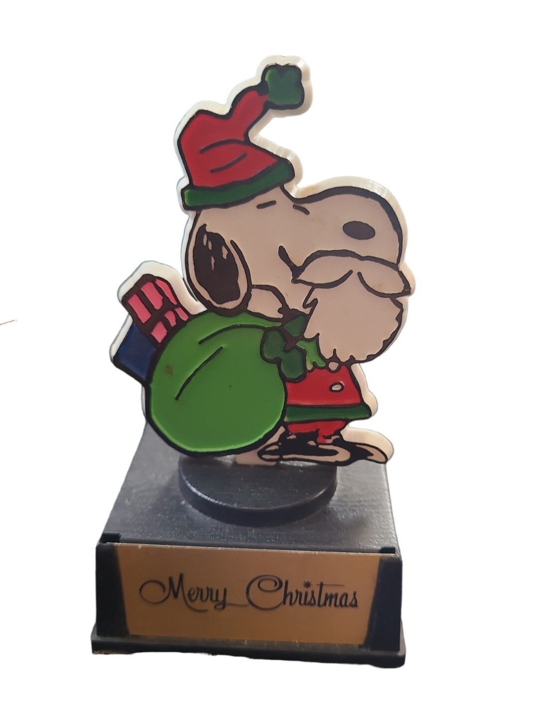 AVIVA Vintage Snoopy Peanuts Trophy Figure Santa Merry Christmas UFS | eBay