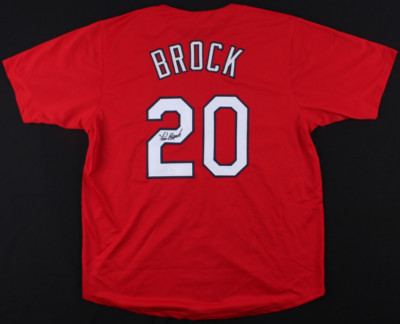 Lou Brock Signed Red St. Louis Cardinals Jersey (JSA COA) 2xWorld ...