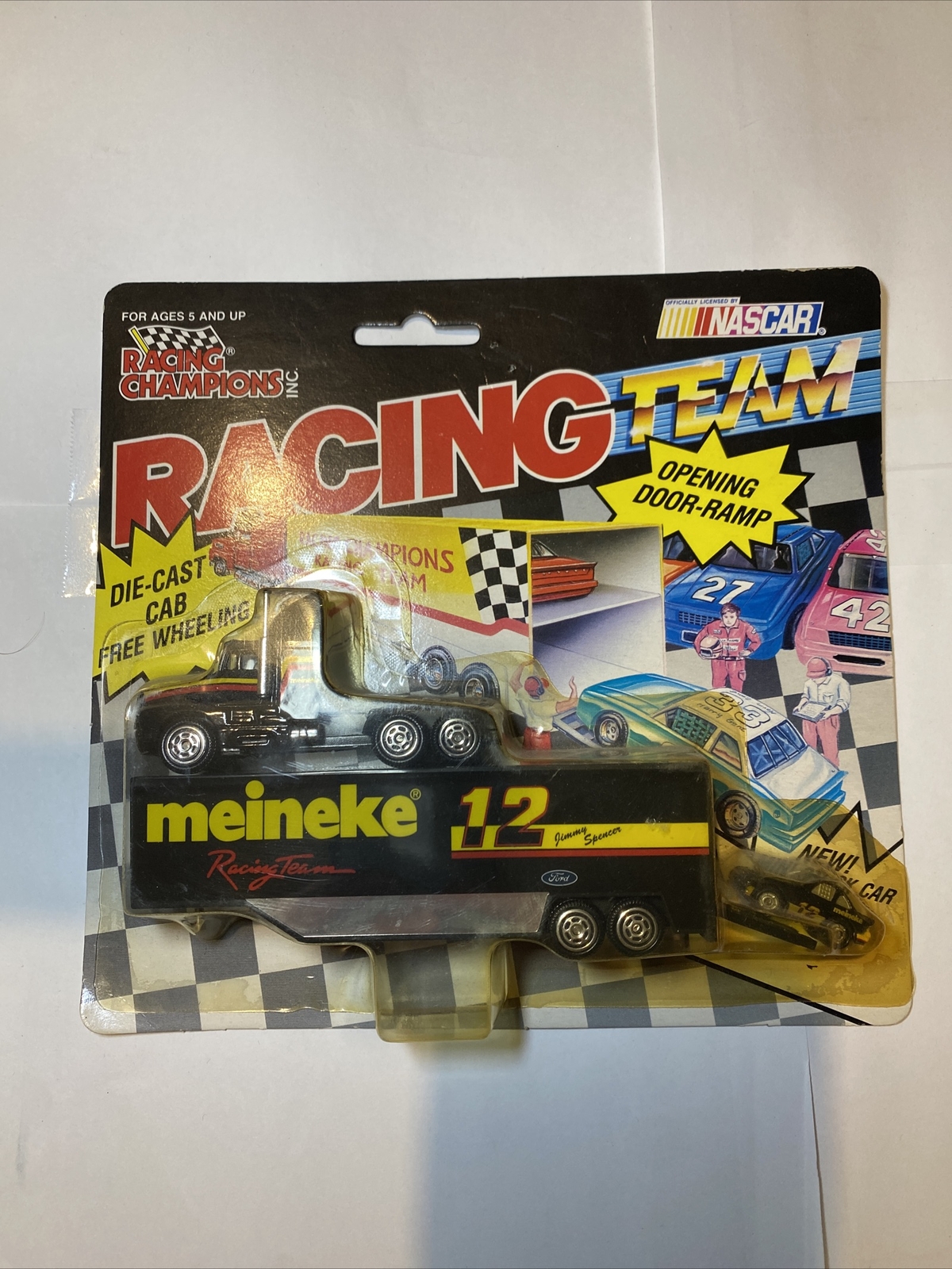 #12 Jimmy Spencer Meineke Transporter 1996 Racing Champions NASCAR 1437 ...