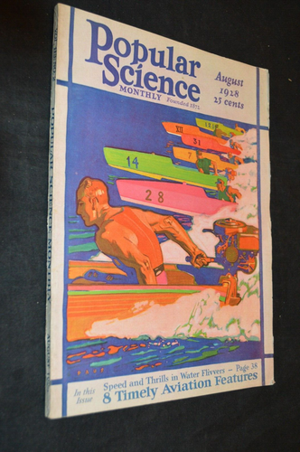 RARE ! Vintage Popular Science Monthly August 1928 Ephemera (b2) | eBay