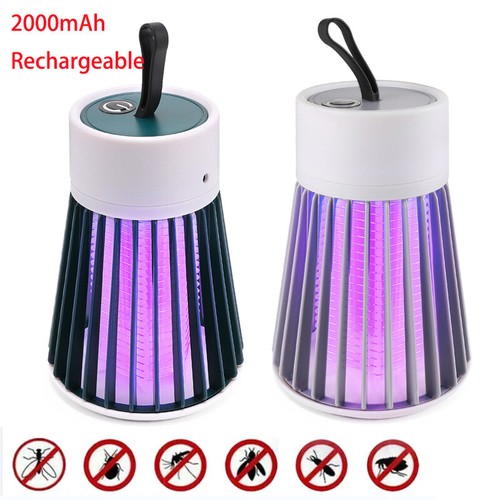 1~2 USB Rechargeable Bug Zapper LED Light Mosquito Killer Trap Pest ...