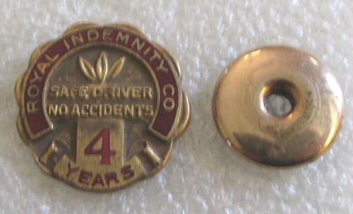Vintage Royal Indemnity Insurance Company 4 Years Safe Driver Award ...