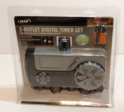 NEW IN PACKAGE ORBIT 3-OUTLET DIGITAL TIMER SET #27922 HOSE FAUCET | eBay