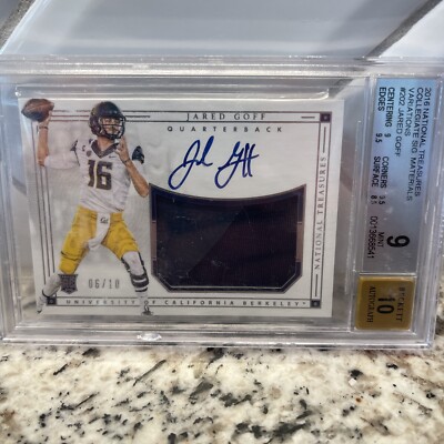 2016 Jared Goff National Treasures Signature Materials /Auto Rookie ...
