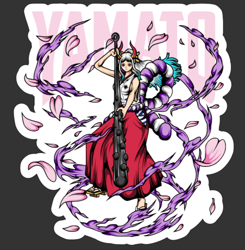 Anime One Piece Pirate Kaido Yamato Sticker Decal Truck Car Wall Phone ...