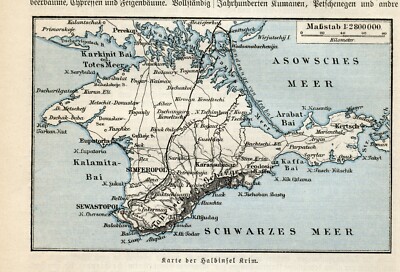 Pre-1900 - Map Of Russia Ukraine