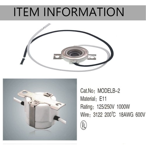 E11 Mini Candelabra Ceramic Screw Lamp Holder Base Socket2-Pack E11 ...