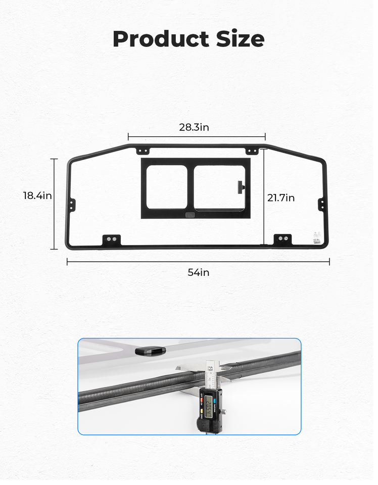 UTV Glass Rear Sliding Windshield for Can Am Defender HD5/HD8/HD10 Max ...