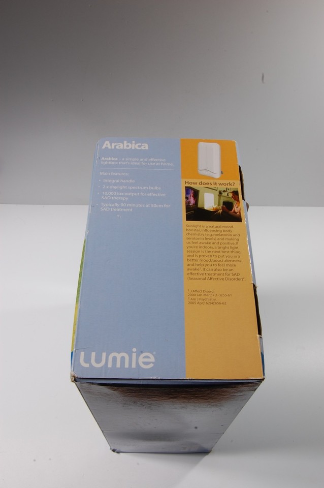 Lumie Arabica SAD Light Therapy Slim Light Box With Stand 15" / 38cm ...