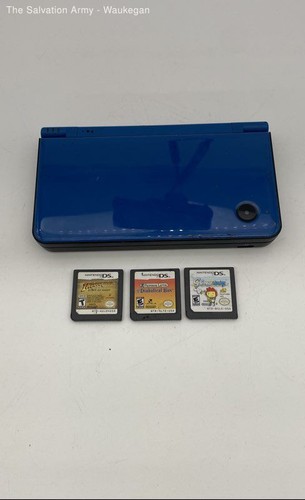 Nintendo DS XL Blue Console w/ Professor Layton Indiana Jones Video ...