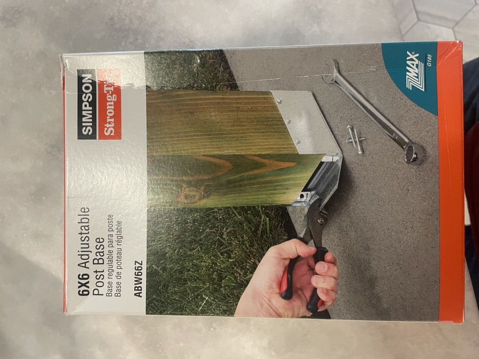 6 - Simpson Strong-Tie 6" X 6" Post Support Base Adjustable ABW66Z (6 ...