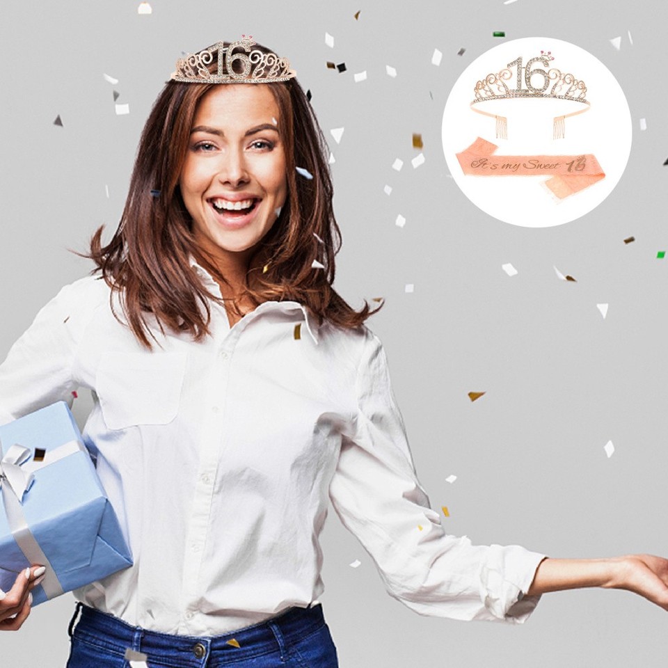 2pcs Hair Band and Birthday Party Letter Printing Sash Girl Decoration ...