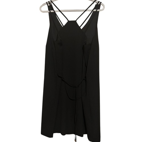 Metaphor Women's Black Sleeveless Spaghetti Strap Back Dress Ties in ...