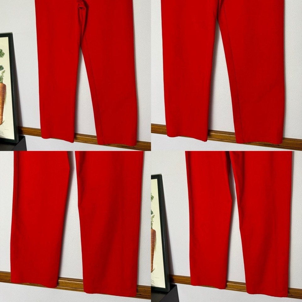 St. John Sport red slacks with gold buttons size 12 | eBay