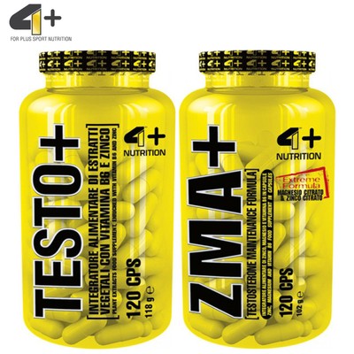 Testo 120Caps + ZMA 120Caps Testosterone Booster Hormone Support ...