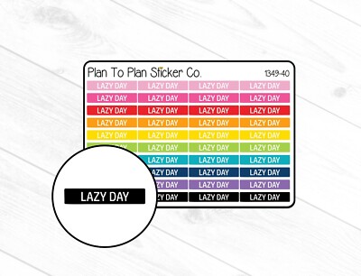 1349-40 Lazy Day Header/Dividers Planner Stickers | eBay