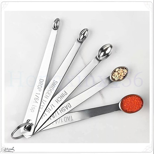 5PCS Small Measuring Spoons Set Stainless Steel Tiny Measuring Spoons ...