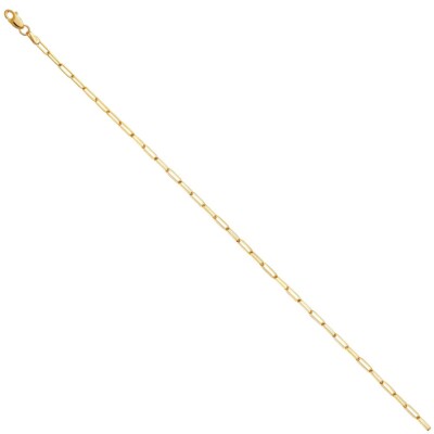 14K Yellow Gold 2.0mm Solid Square Paperclip Chain | eBay
