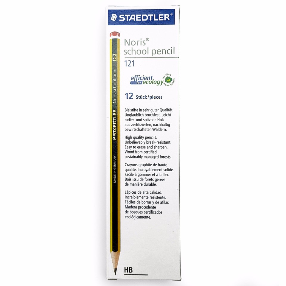 Staedtler Noris School Pencils 121 - Boxed - In Grades HB/B/2B/H/2H ...