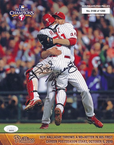 Roy Halladay HOF/Ruiz Autographed Perfect Game 2011 8x10 Phillies Phan ...