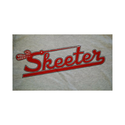 New Authentic Short Sleeve Retro Skeeter Shirt Gray with Red Logo | eBay
