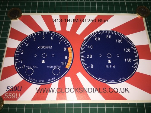 Motorcycle speedo tacho clocks dial replacement overlays faces convert ...