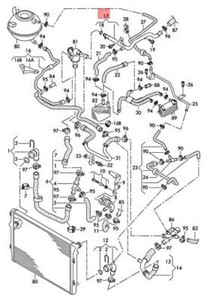 Genuine VW AUDI SKODA SEAT Beetle Cabrio Bettle Bora Coolant Pipe ...