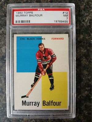 1960 Topps hockey #12 MURRAY BALFOUR psa 7 | eBay