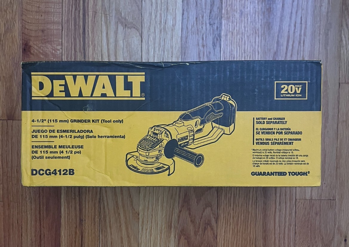 New DeWalt 20v Max 4-1/2" Angle Grinder Kit (Tool Only) DCG412B, SHIPS ...