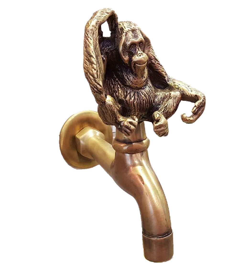 Brass Basin Long Tap Faucet Monkey Gorilla Spigot Wash Bowl Water Home ...
