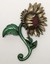 Vintage 1969 Signed DD Dominick Avellino Enamel Sunflower Pin Brooch | eBay