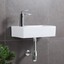 Tiny Bathroom Sink White Ceramic Wall Mount Mini Small Powder Room ...