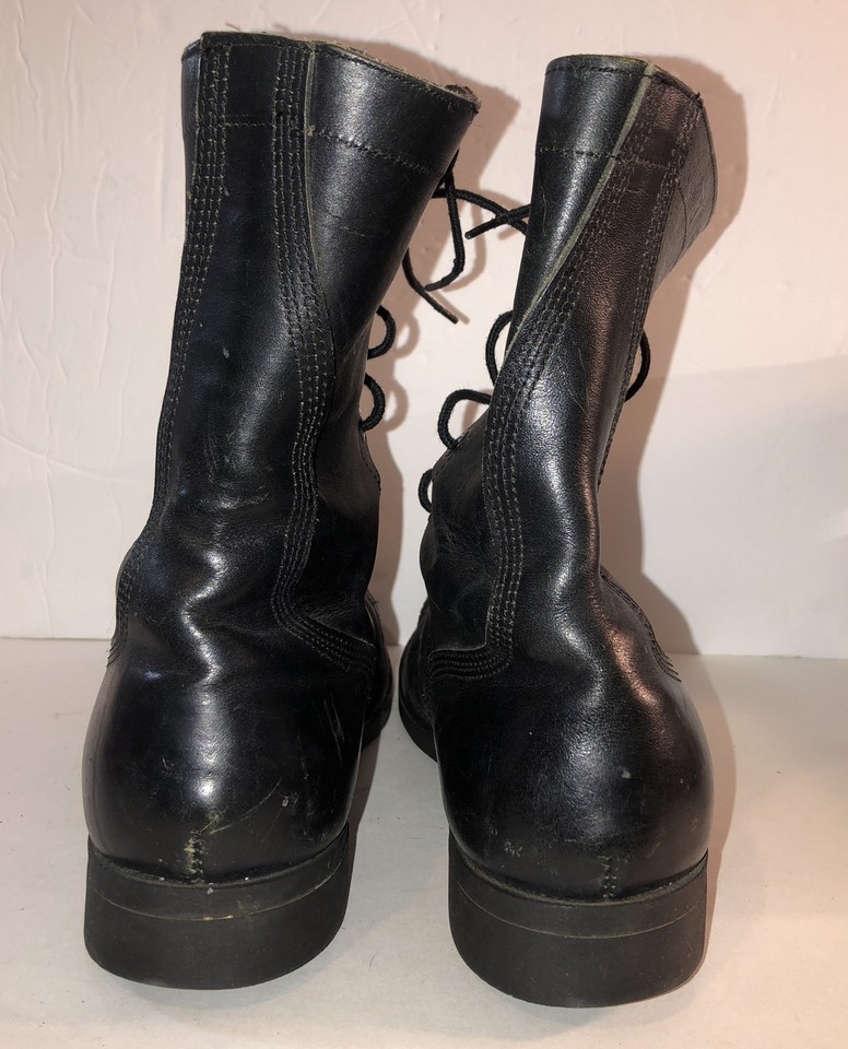 VTG BILTRITE Ansi Black Leather Military Combat Jump Steel Toe Boots ...