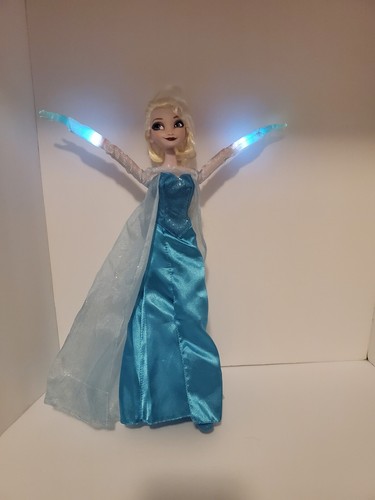 Disney Princess Frozen Elsa Articulated Doll Light Up Arms Singing 16 ...