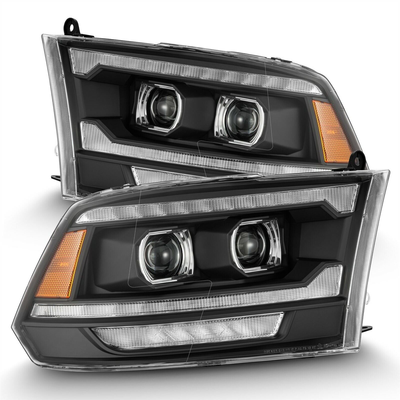 AlphaRex Black LUXX G2 LED Projector Headlights for 2009-2018 Dodge Ram ...