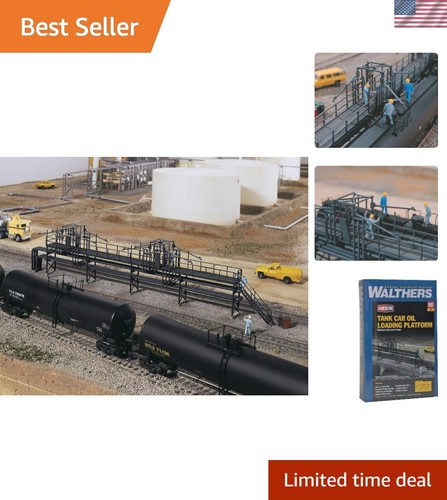 Detailed 8-Inch HO Scale Oil Loading Platform with Illustrated ...