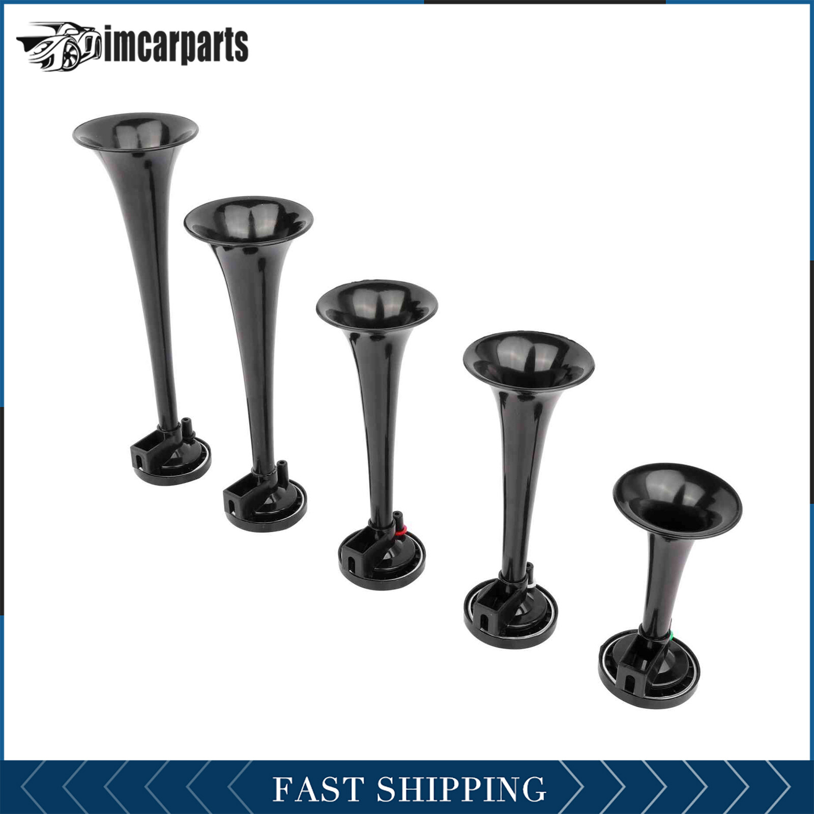 Black Ultra Loud Dixie Musical Car Air Horn Kit Dukes of Hazzard ...