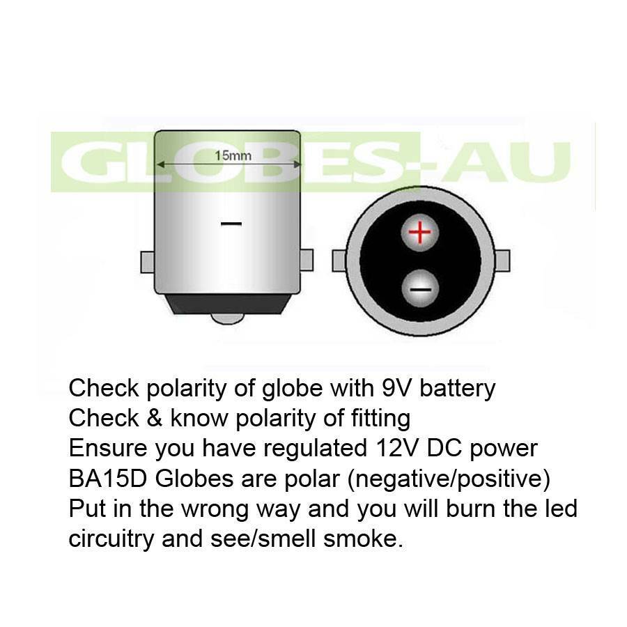 12V BA15D LED LIGHT GLOBE WARM WHITE 27 SMD 5050 Caravan Car Auto 1142 ...