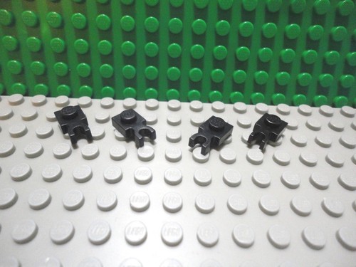 Lego 4 Black 1x1 plate with side clip | eBay