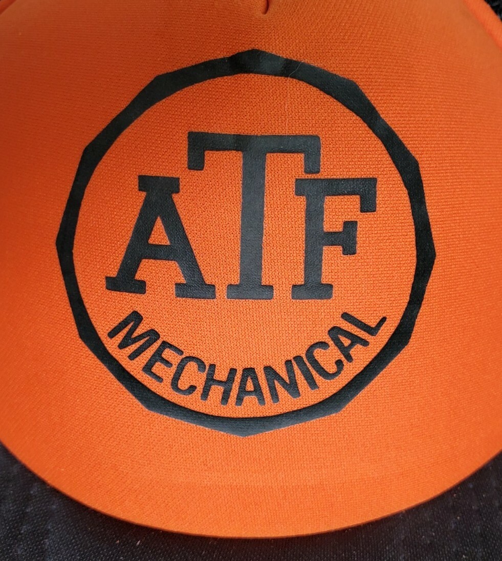 Vintage ATF Mechanical Trucker Hat Orange Snapback Bl… - Gem