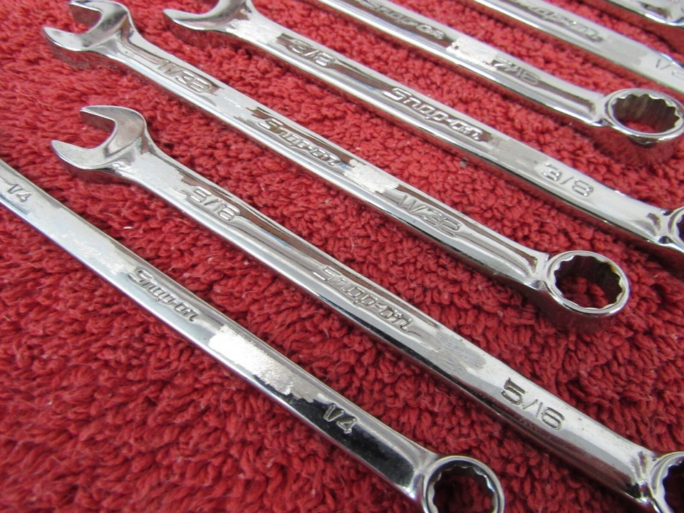 Snap On OEXS709b Plus 1/4 - Standard 1/4 - 3/4 Short Combination Wrench ...