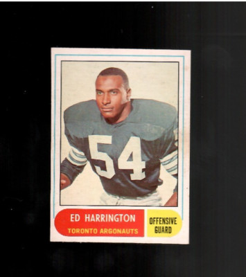 Ed Harrington 1968 O-Pee-Chee CFL Toronto Argonauts card # 34 | eBay