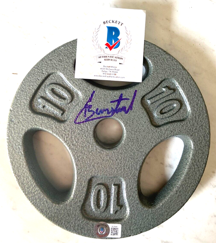 CHRIS BUMSTEAD SIGNED 10LB BARBELL WEIGHT CBUM PHYSIQUE LIFTING MR O OLYMPIA BAS | eBay