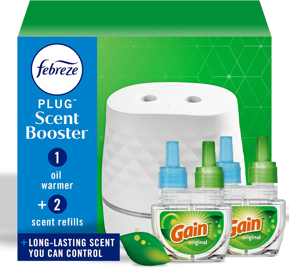 Febreze PLUG Scent Booster Starter Kit, Oil Diffuser, Air Freshener ...