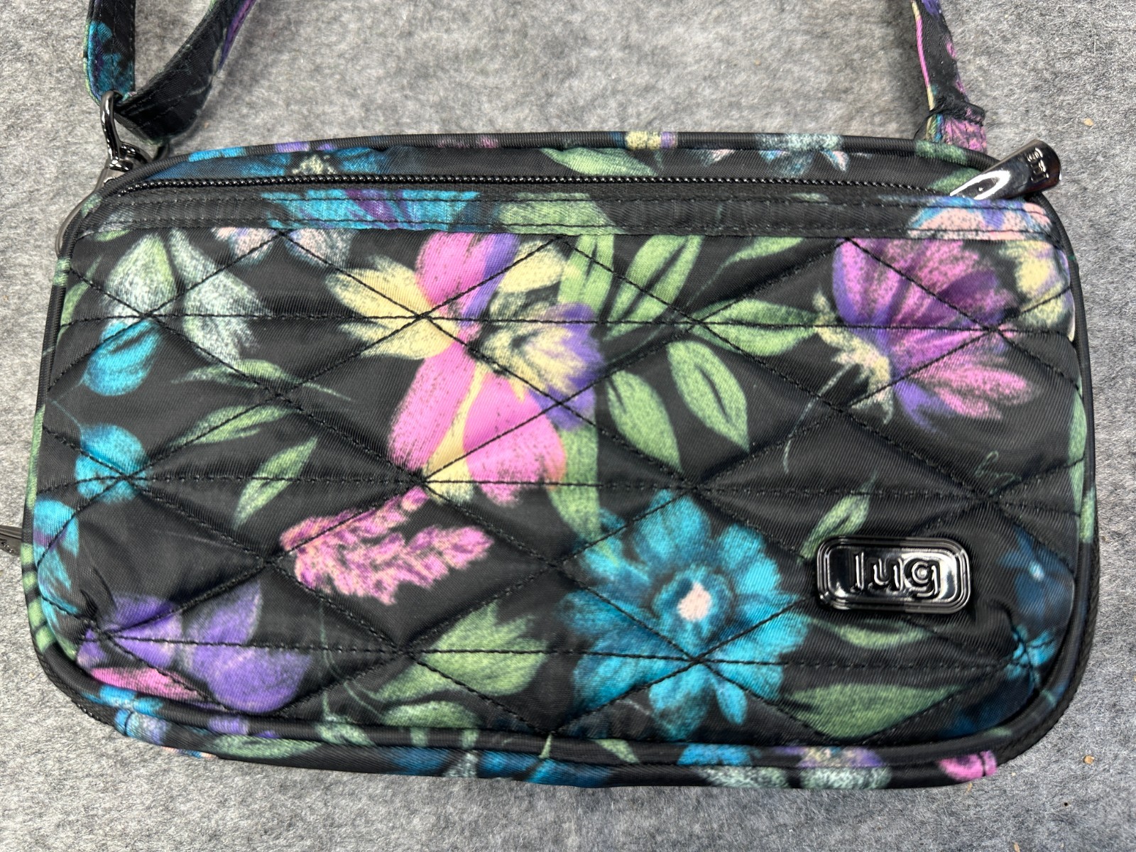 Lug Roundabout Convertible Wallet Crossbody in Bloom Black-NWOT | eBay