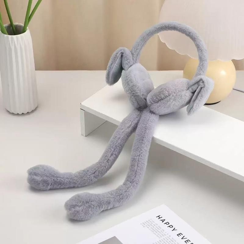 1Pcs Color Plush Ear Muffs Moving Rabbit Ears Warm Popular Home Ear ...