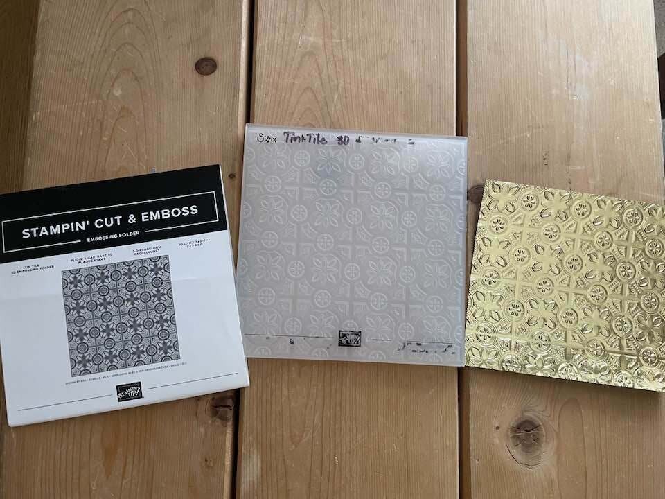 Stampin Up 3D Dynamic EMBOSS FOLDERS Cable KNIT TILE MAGNOLIA BASKET ...