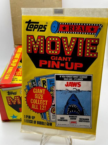 Topps 1981 Real Movie Giant Pin-Up (1) Unopened factory sealed pack. 12 ...