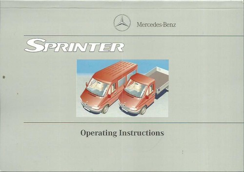 Mercedes Sprinter Owner's Manual 2000 Operating Instructions Handbook ...