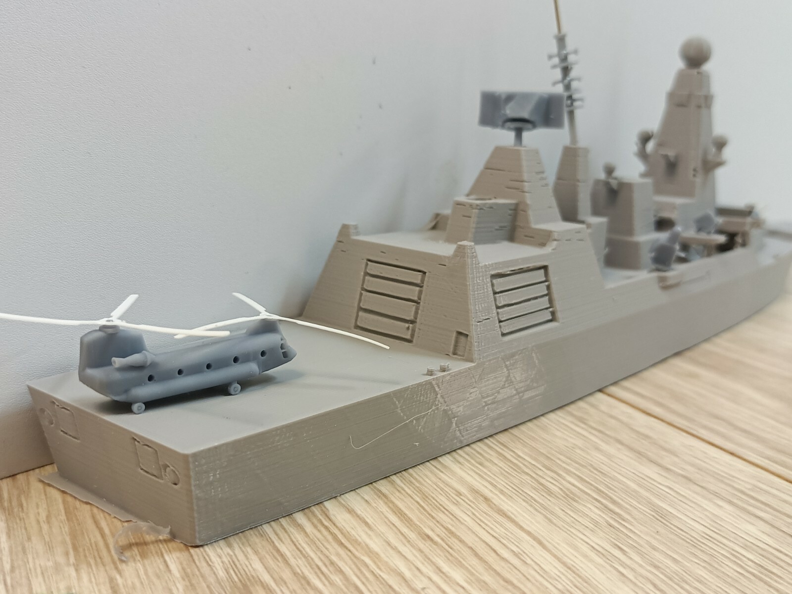 Type 45 Destroyer.1:350 waterline ship model kit PLA and Resin printed ...